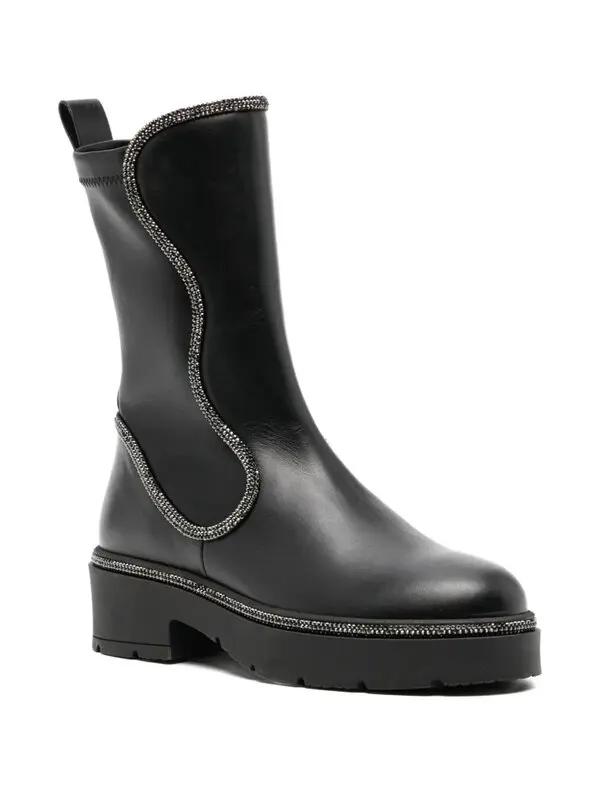 Rene Caovilla Leather Bootie