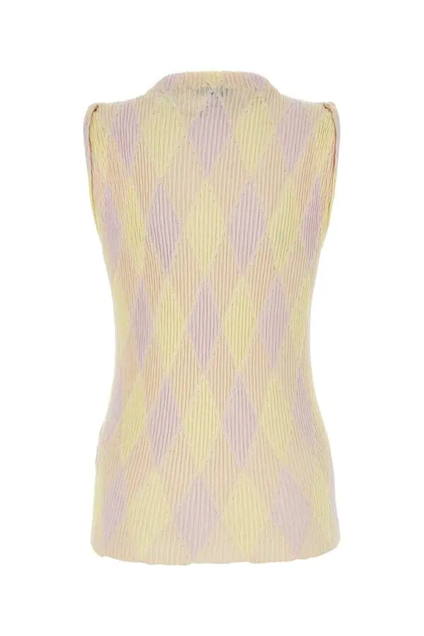 Burberry Embroidered Cotton Blend Top