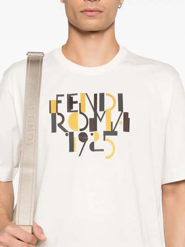Fendi Roma 1925 Print Cotton T-shirt
