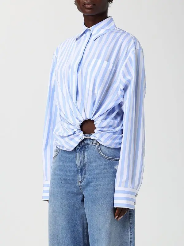Max Mara Cut-out Striped Shirt - Multicolor