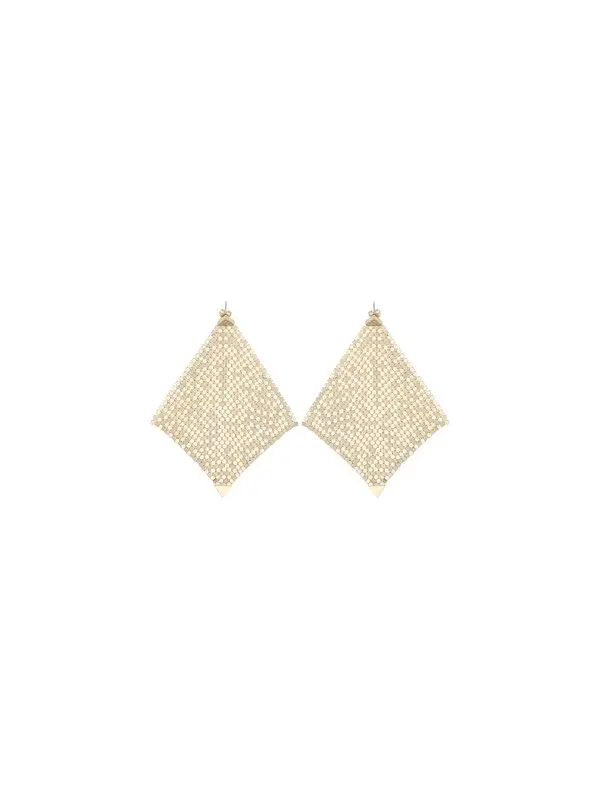 Rabanne Pixel Chainmail Earrings - Gold