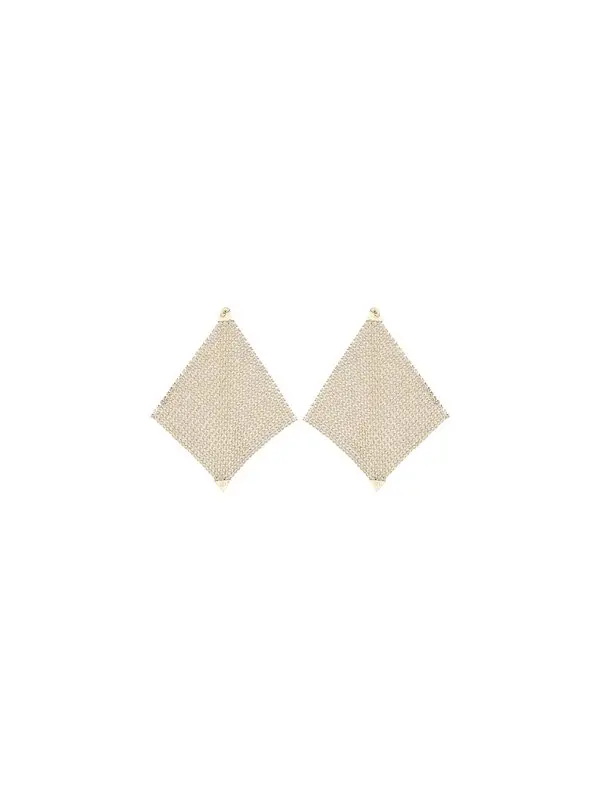 Rabanne Pixel Chainmail Earrings - Gold