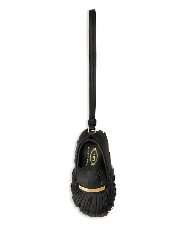 TOD'S Charm Gommino In Pelle - Black