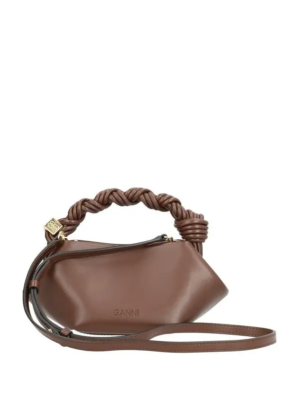 GANNI Mini Butterfly Leather Bag - Brown