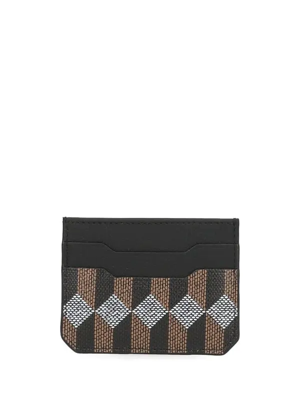 AU DEPART Printed Leather Card Holder
