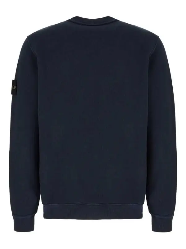 Stone Island Compass Logo Crew-neck Sweatshirt - Blue