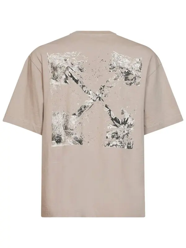 Off-White Beige Cotton Jersey Spices Arrow Skate T-shirt - Multicolor