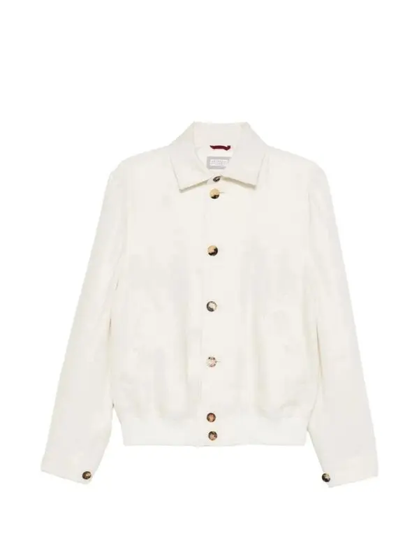 Brunello Cucinelli Silk Bomber Jacket - Multicolor