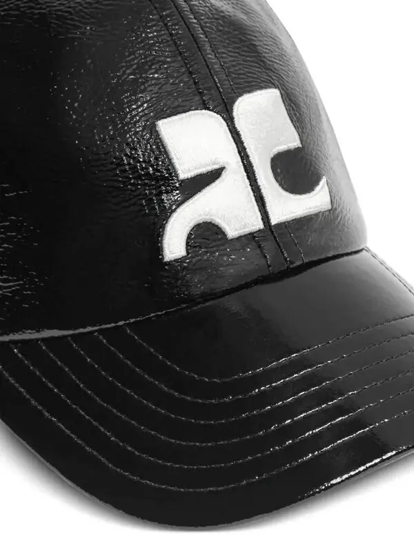 COURREGES Cap With Vinyl Ac Logo - Black