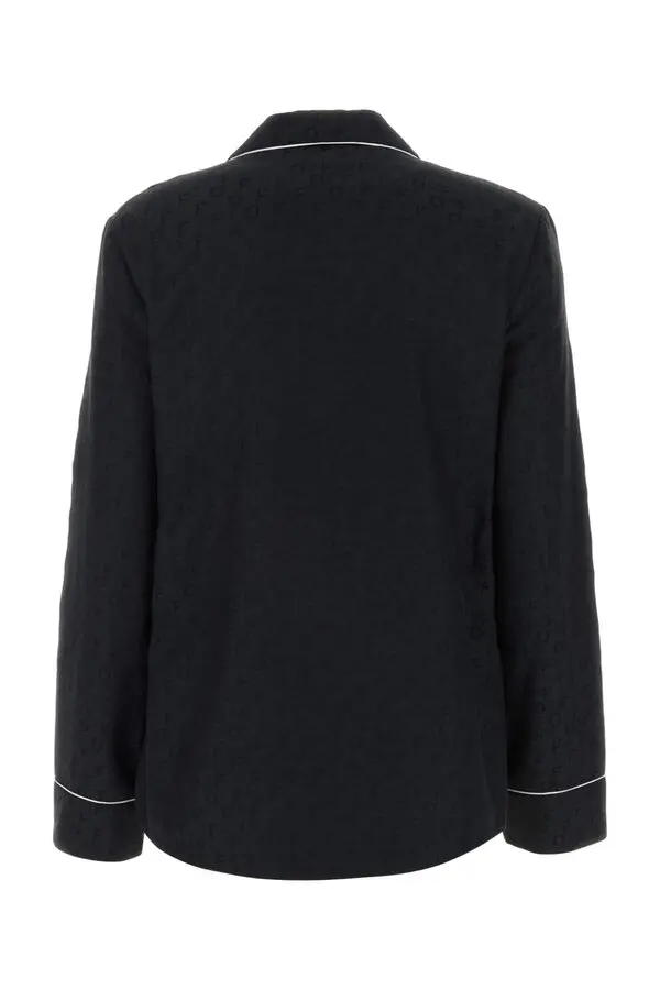 Off-White Embroidered Silk Blend Pyjama Shirt