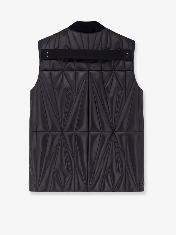 Moncler Rick Owens Geocamo Flight Leather Vest - Black