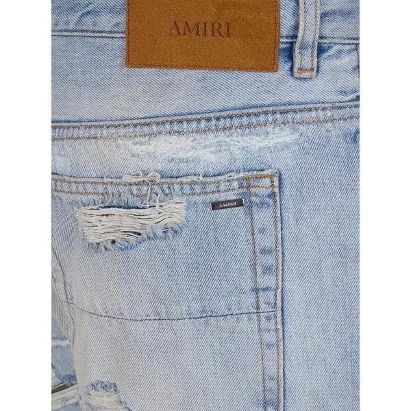 Amiri Camo Repair Straight Leg Jeans