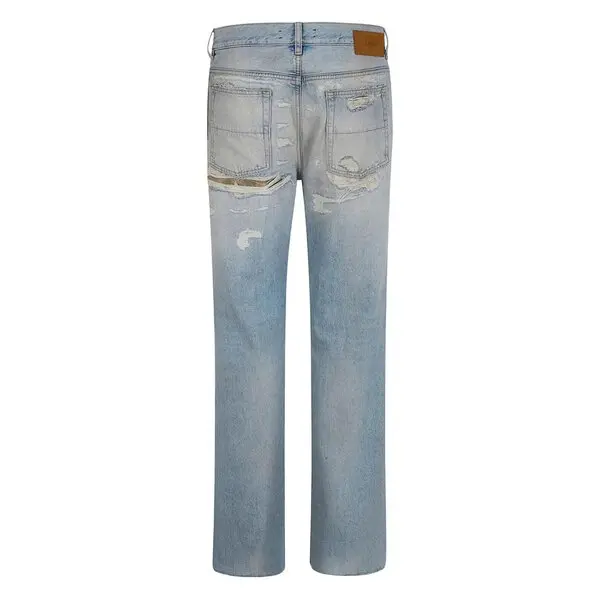 Amiri Camo Repair Straight Leg Jeans