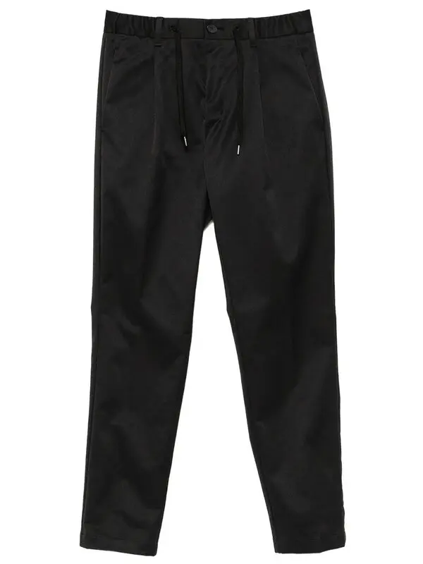 Herno Drawstring-waistband Tapered Leg Trousers - Black