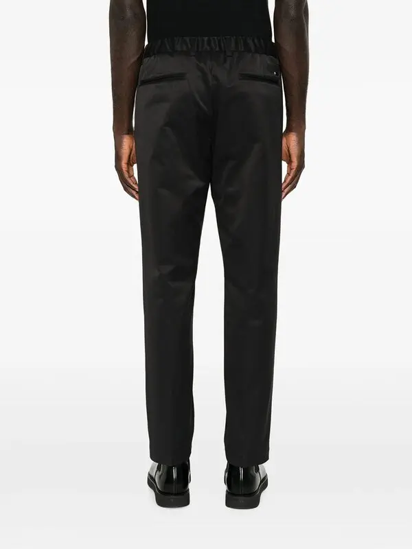 Herno Drawstring-waistband Tapered Leg Trousers - Black
