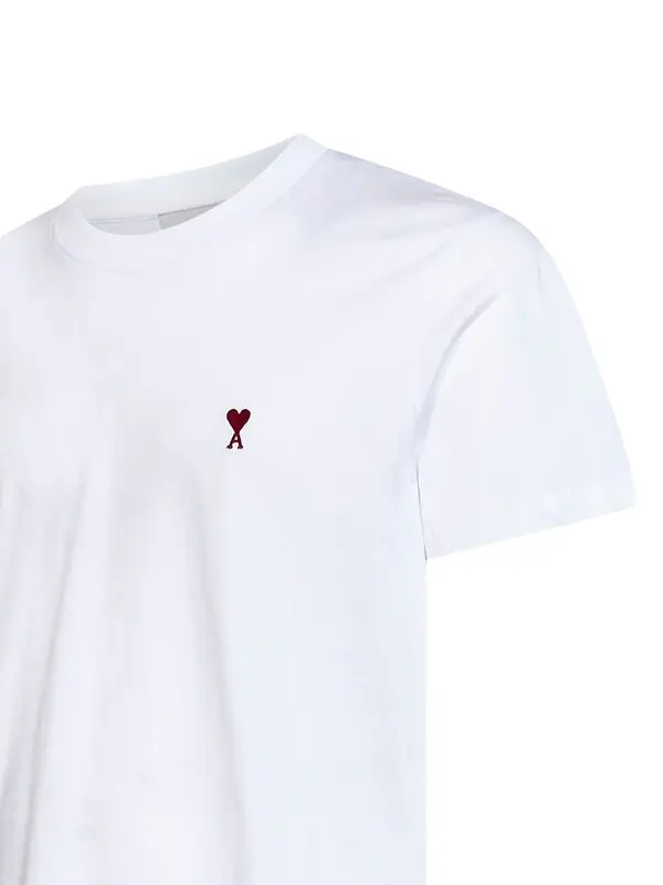 AMI Paris White Cotton De Cœur T-shirt