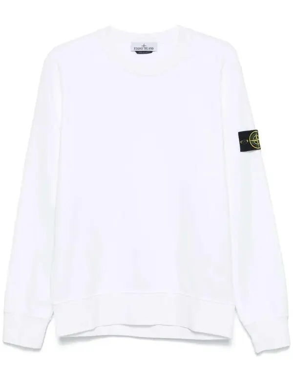 Stone Island Logo-patch Sweatshirt - White