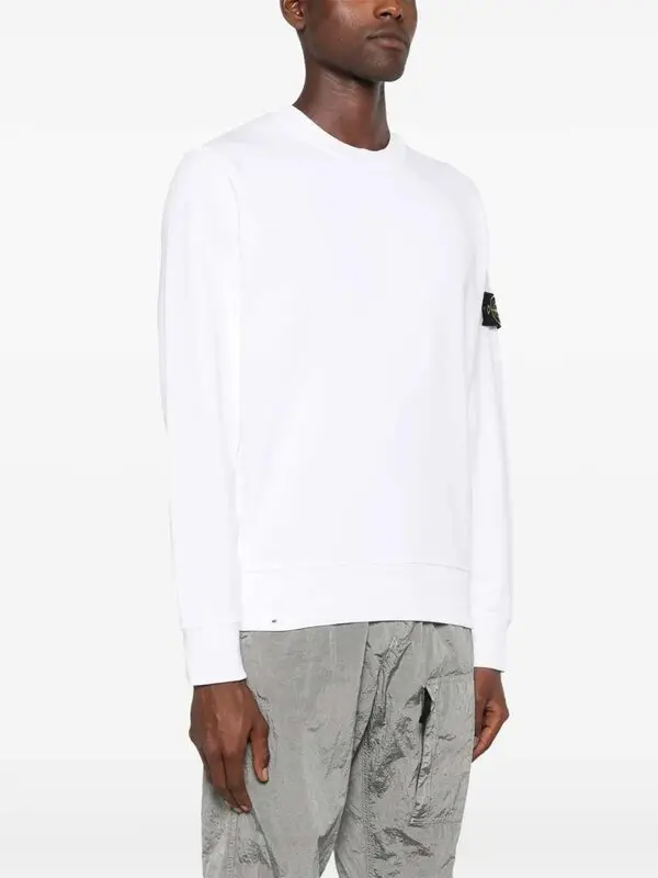 Stone Island Logo-patch Sweatshirt - White