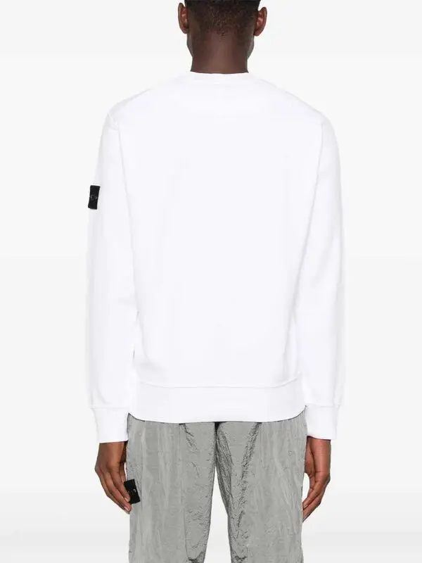 Stone Island Logo-patch Sweatshirt - White