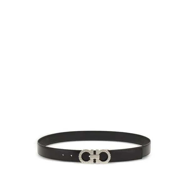 FERRAGAMO Suede Belt - Black