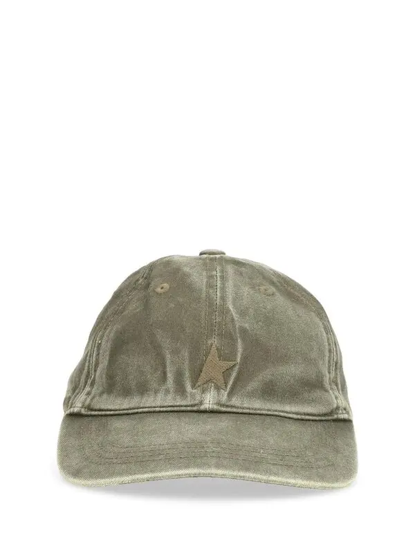 GOLDEN GOOSE Washed Cotton Baseball Cap - Green