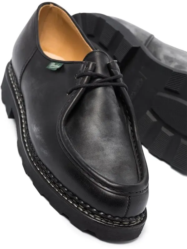 Paraboot Michael Smooth Leather Derbies - Black