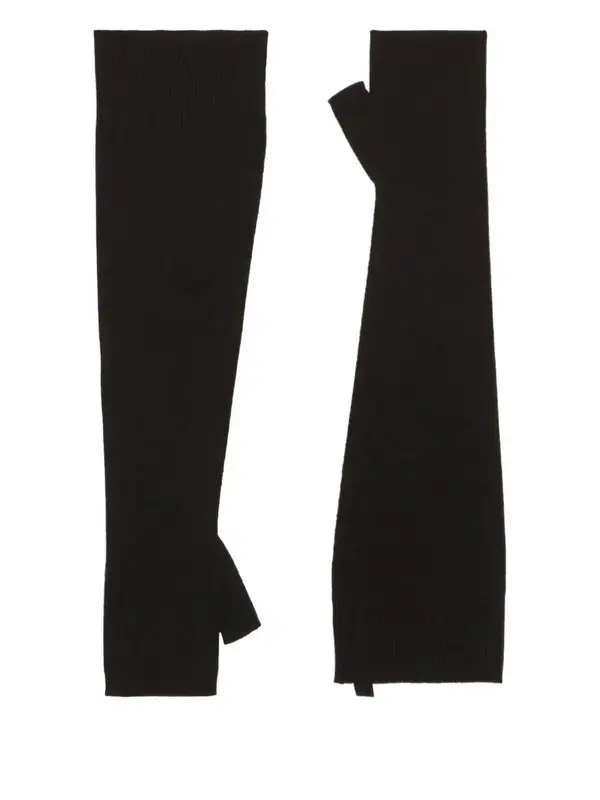 Dolce & Gabbana Rib Knit Gloves - Black