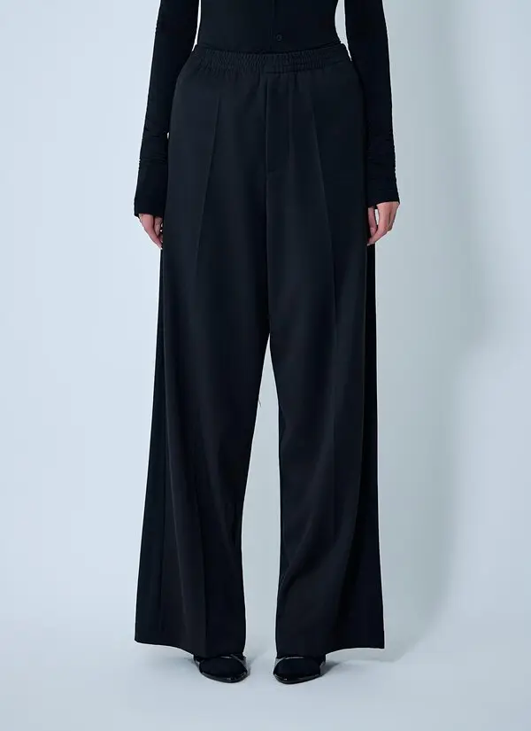 Balenciaga Tailored Wool Pants - Black
