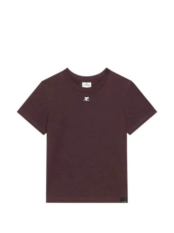 COURREGES Embroidered Logo T-shirt - Red