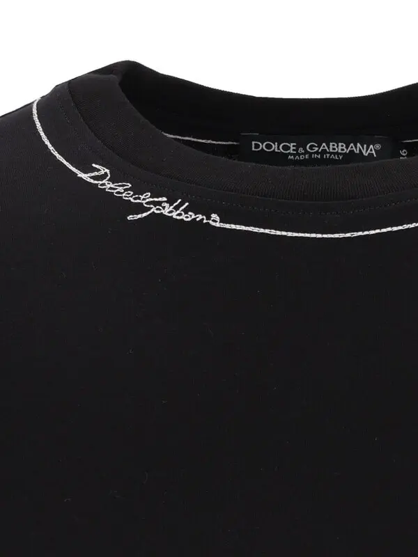 Dolce & Gabbana Cotton T-shirt With Embroidery