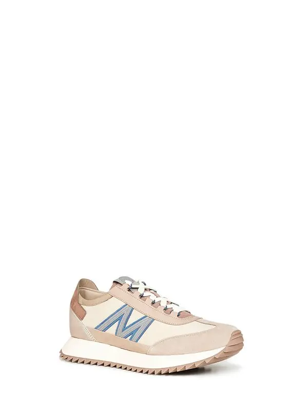 Moncler Beige Suede And Nubuck Pacey2 Sneakers - Multicolor