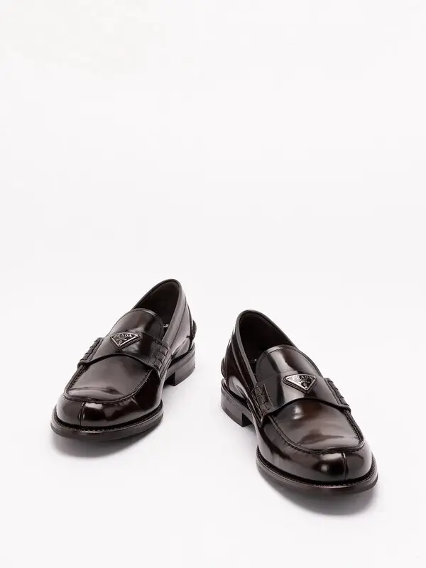 Prada Brushed Leather Loafers