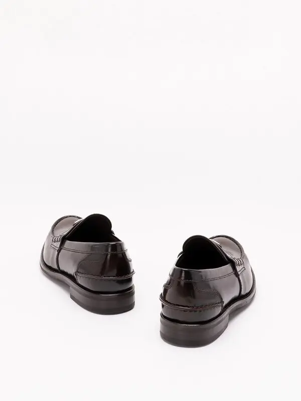 Prada Brushed Leather Loafers