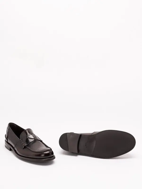Prada Brushed Leather Loafers