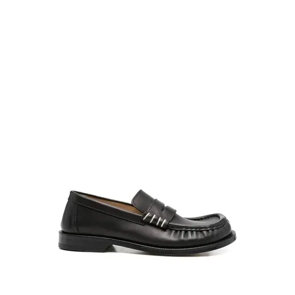 JW Anderson Leather Slip-on Loafers - Black