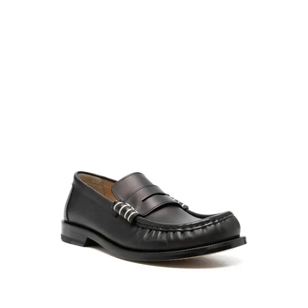 JW Anderson Leather Slip-on Loafers - Black