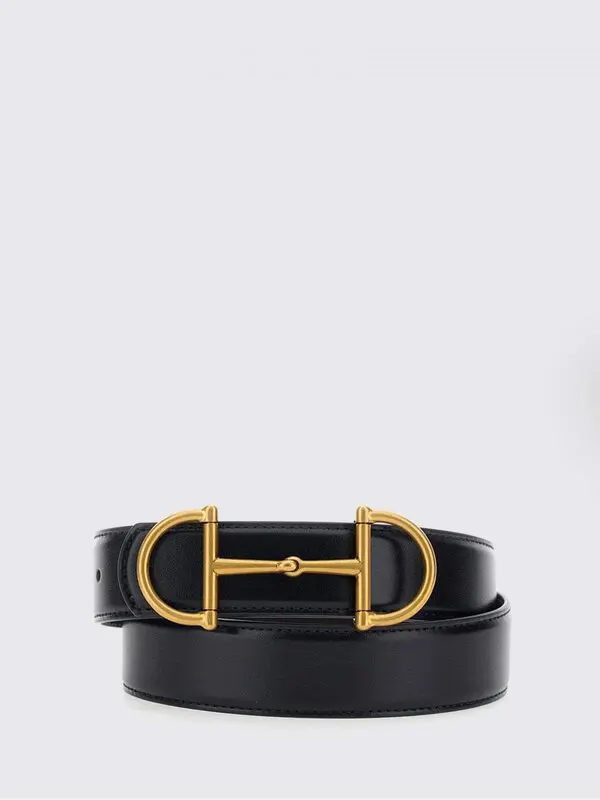 Gucci Horsebit Smooth Calfskin Leather Belt With Interlocking Closure - Black