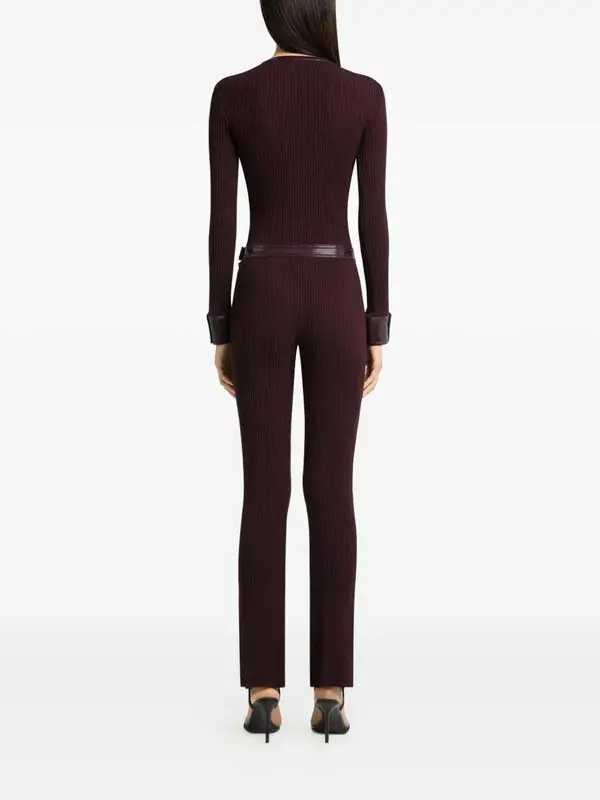 COURREGES Ribbed Cardigan With Vinyl Trim