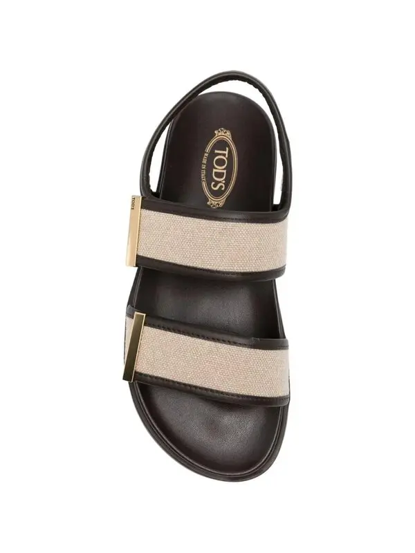 TOD'S Double-strap Fabric Sandals - Multicolor