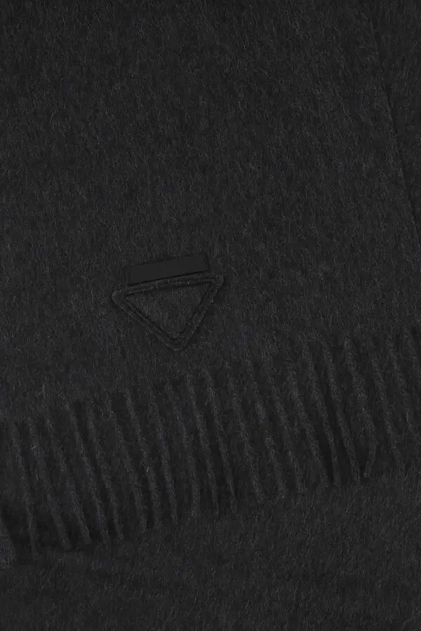 Prada Charcoal Cashmere Scarf
