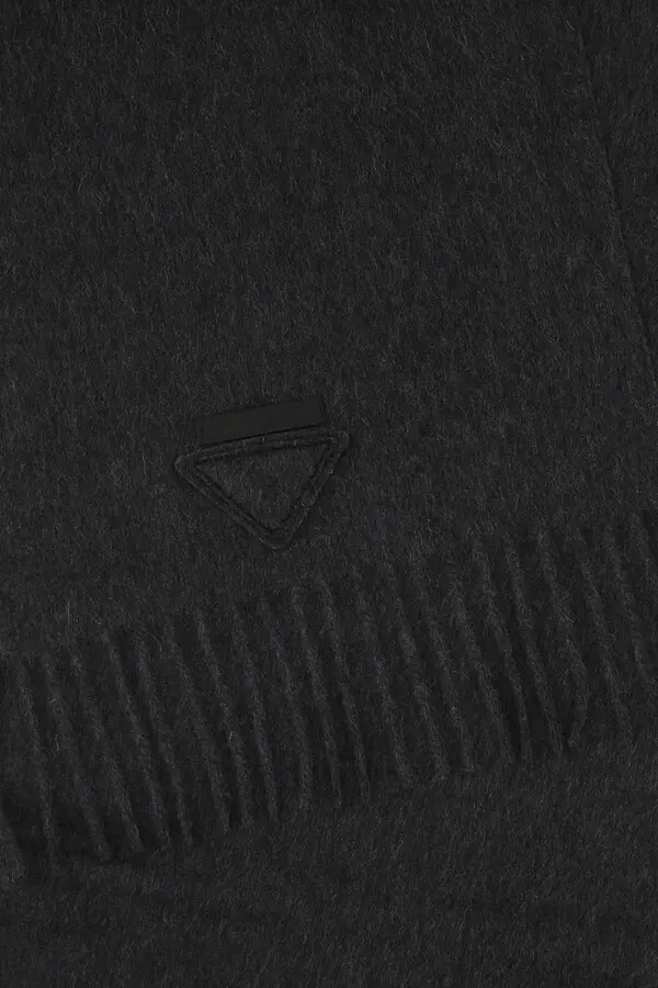 Prada Charcoal Cashmere Scarf