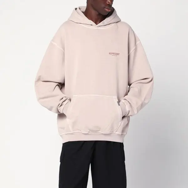 REPRESENT Dusty Mauve Oversized Hooded Sweatshirt