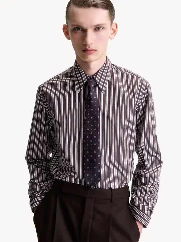 Saint Laurent Silk Jacquard Tie
