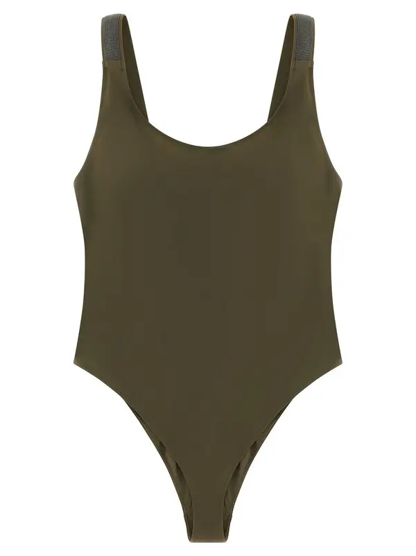 Brunello Cucinelli Precious Details' One-piece Swimsuit - Green