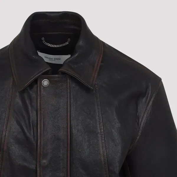 GOLDEN GOOSE Prince Nappa Leather Bomber Jacket
