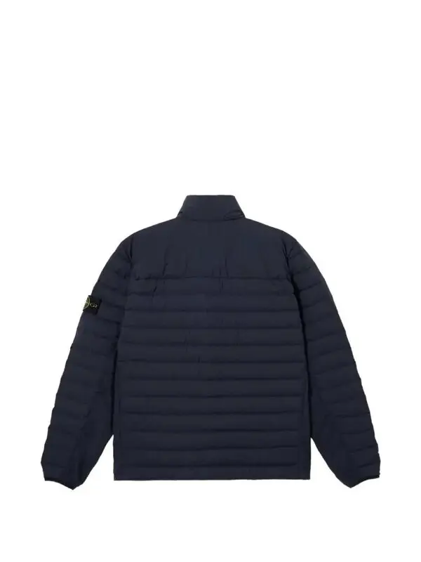 Stone Island Quilted Jacket With Logo Patch