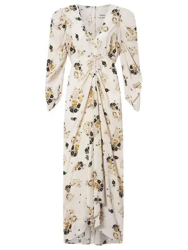 Isabel Marant Étoile Albini Printed Silk Midi Dress - Multicolor
