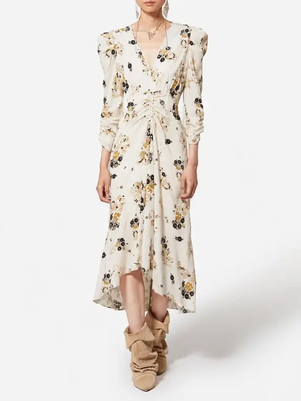 Isabel Marant Étoile Albini Printed Silk Midi Dress - Multicolor