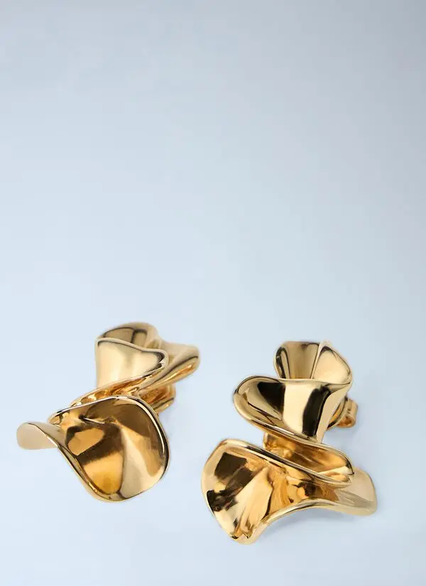 Bottega Veneta Small Anemone Earings - Gold