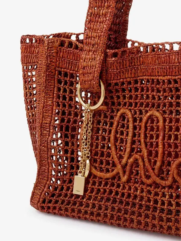 Chloé Raffia And Leather Shoulder Bag - Multicolor